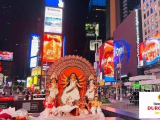 Indian American Diaspora Celebrates First-Ever Durga Puja at Times ...